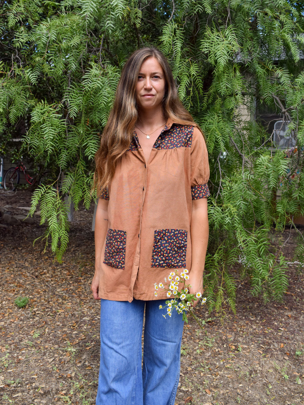 Cutch Floral Contrast Tunic – Rootedbotanics