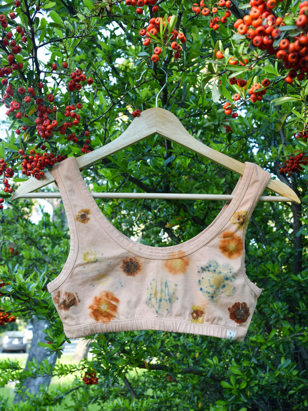 Eco-printed Organic Cotton Bra – Rootedbotanics