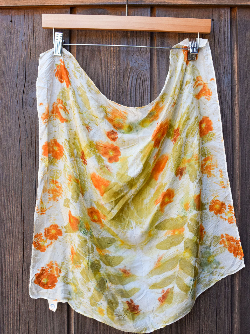 Eco-Printed Silk Scarf #1 – Rootedbotanics