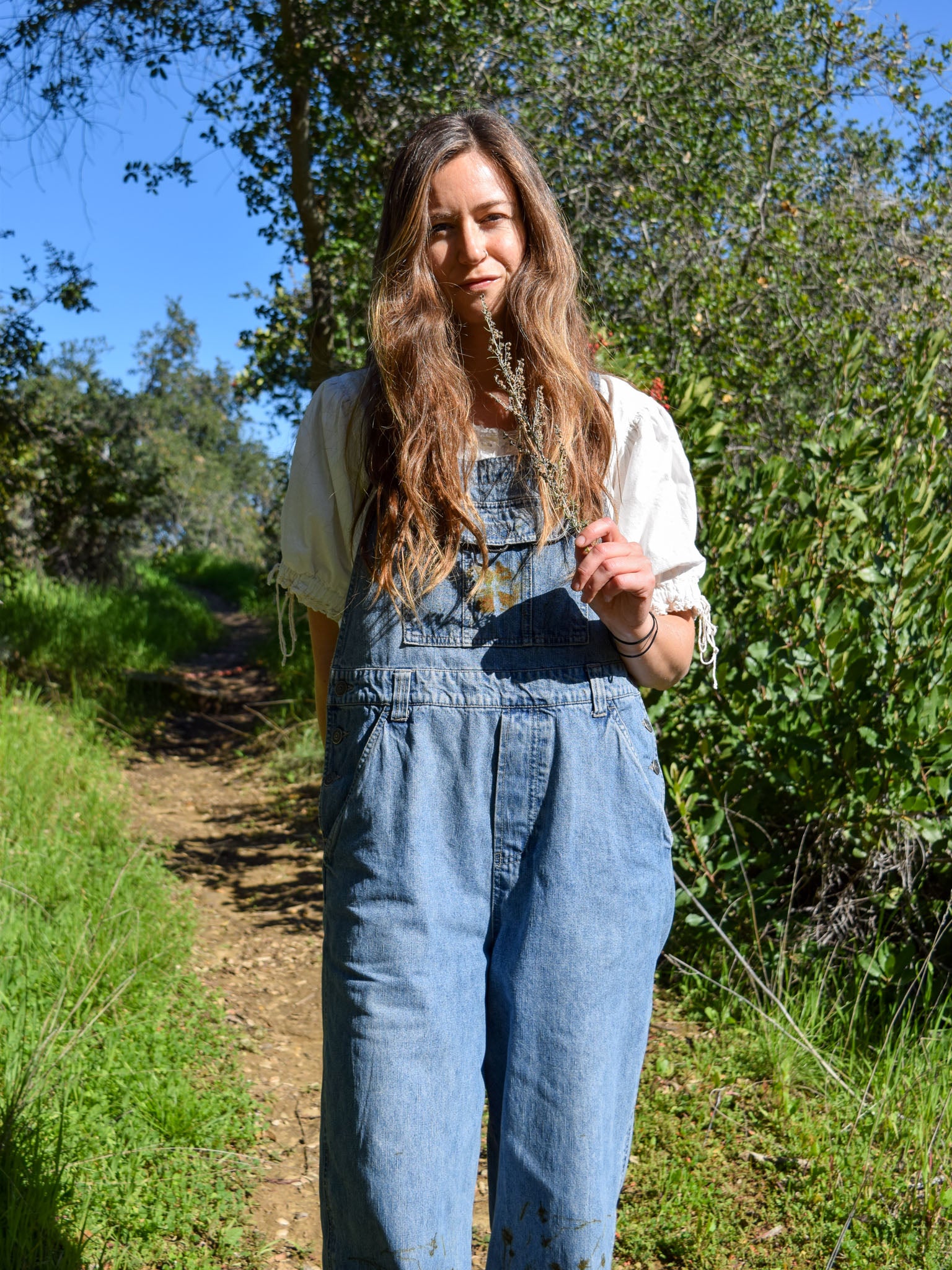 Flower Pressed Denim Overalls – Rootedbotanics