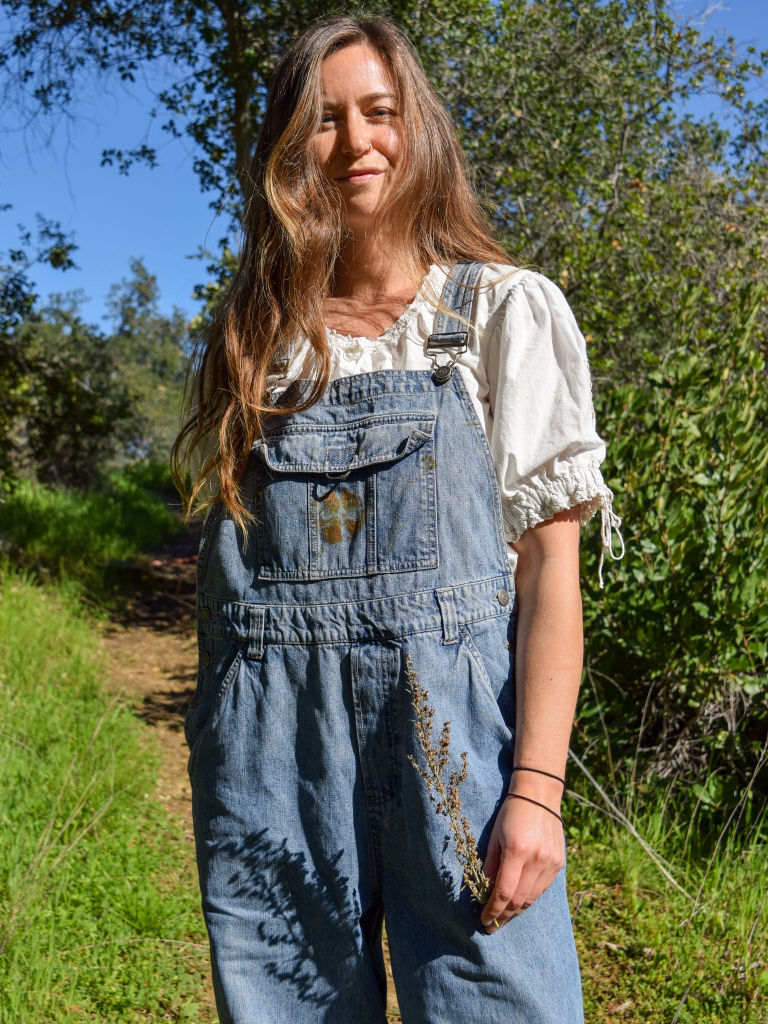 Flower Pressed Denim Overalls – Rootedbotanics