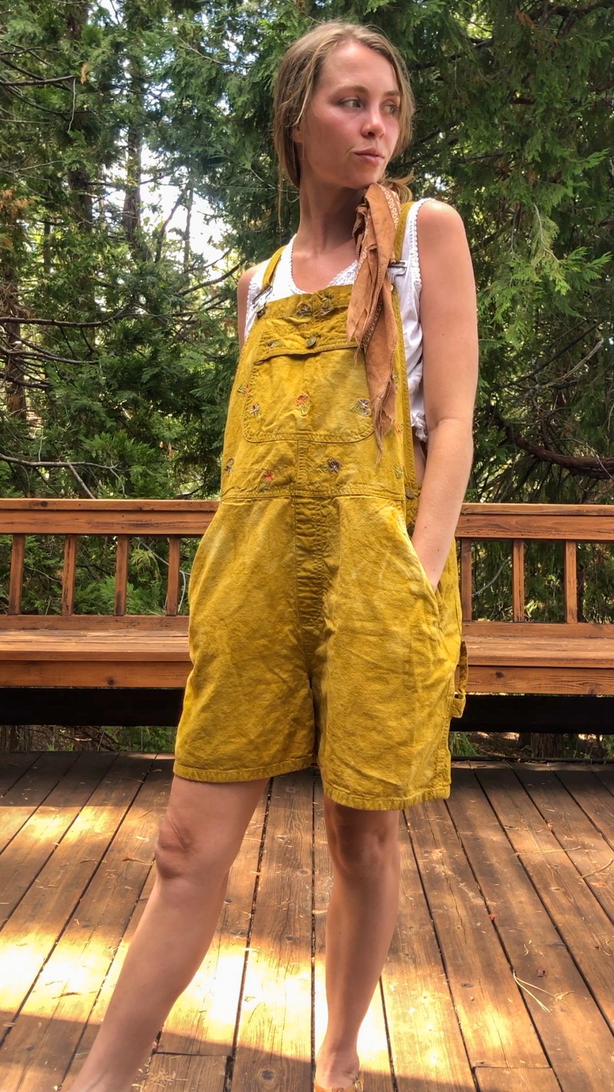 Marigold Embroidered Overalls – Rootedbotanics
